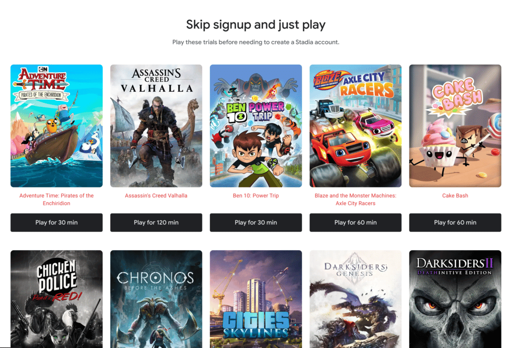 35 New Stadia Game Trials Released: Free to Play - Cloud Dosage